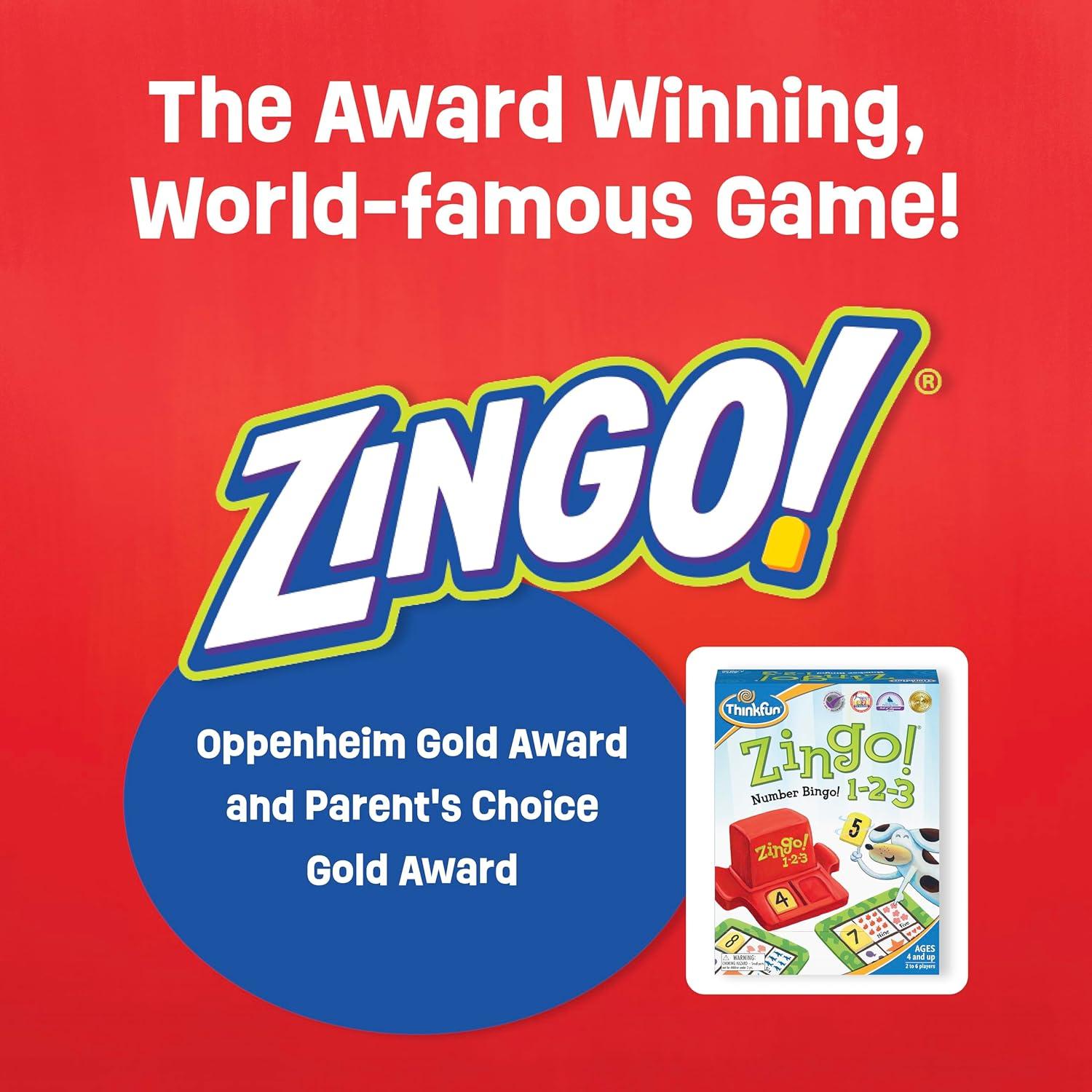 Think Fun Zingo 1-2-3(ThinkFun Zingo 1-2-3 Number Bingo Game | Perfect ...