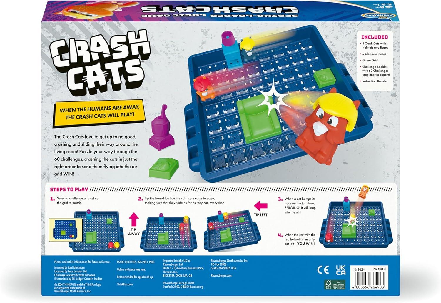 ThinkFun Crash Cats: The Super Fun Spring Loaded Logic Game for ...